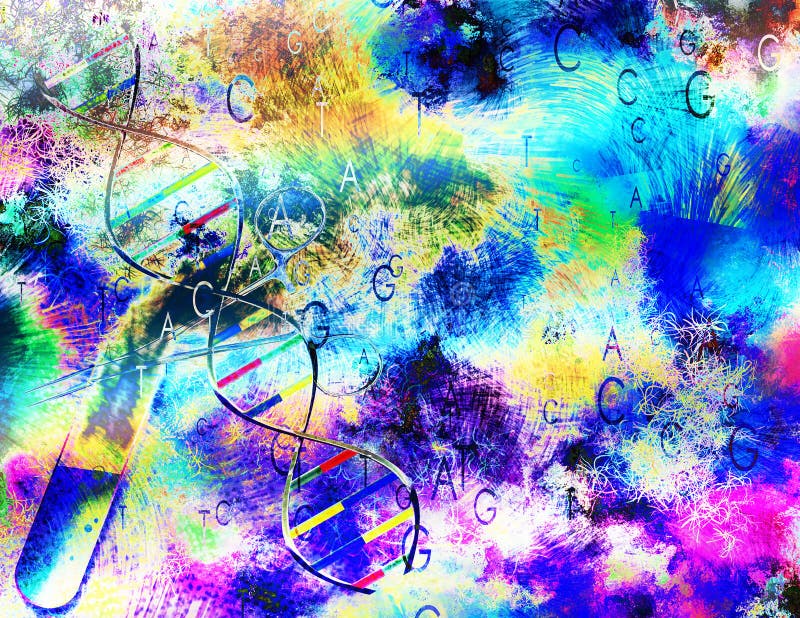 DNA art code stock illustration. Illustration of clipart - 274088923