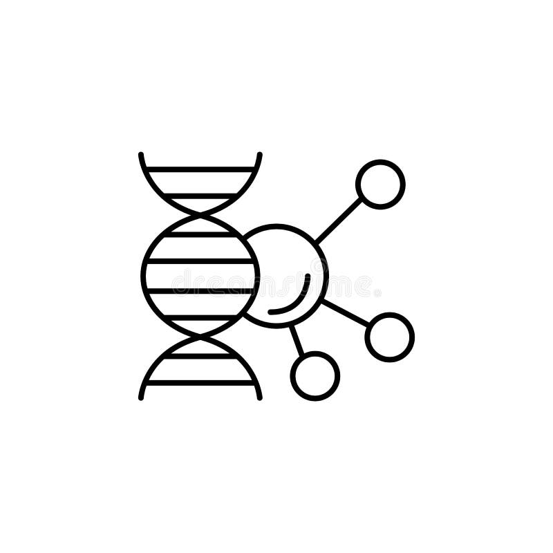 Atom, Dna, Gene, Graphene Icon. Outline Icon. Line Art Design Stock ...