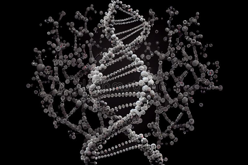Dna, Atom, Neurons Created with Generative Ai Stock Photo - Image of ...