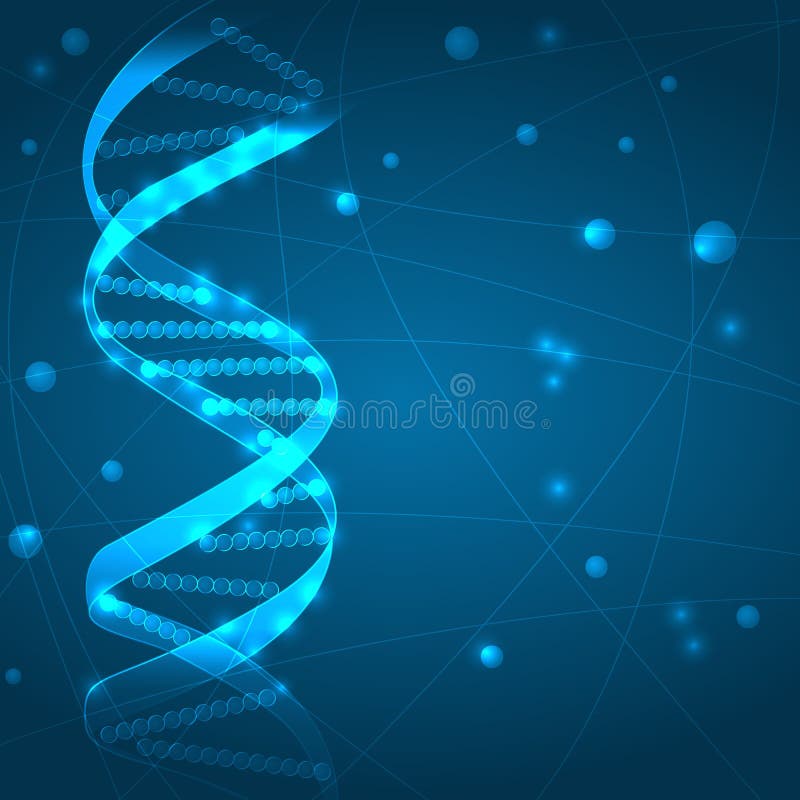 Wireframe DNA Molecules Structure Mesh on White Background. Science and ...