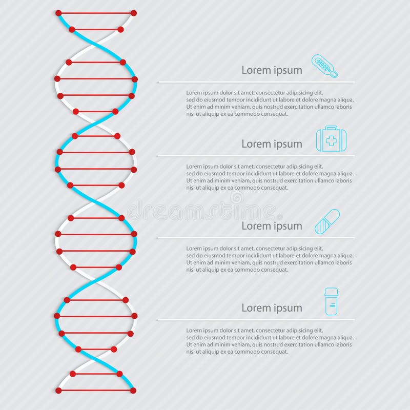 DNA Banner, Science Infographics. Illustration Contains Transparency ...
