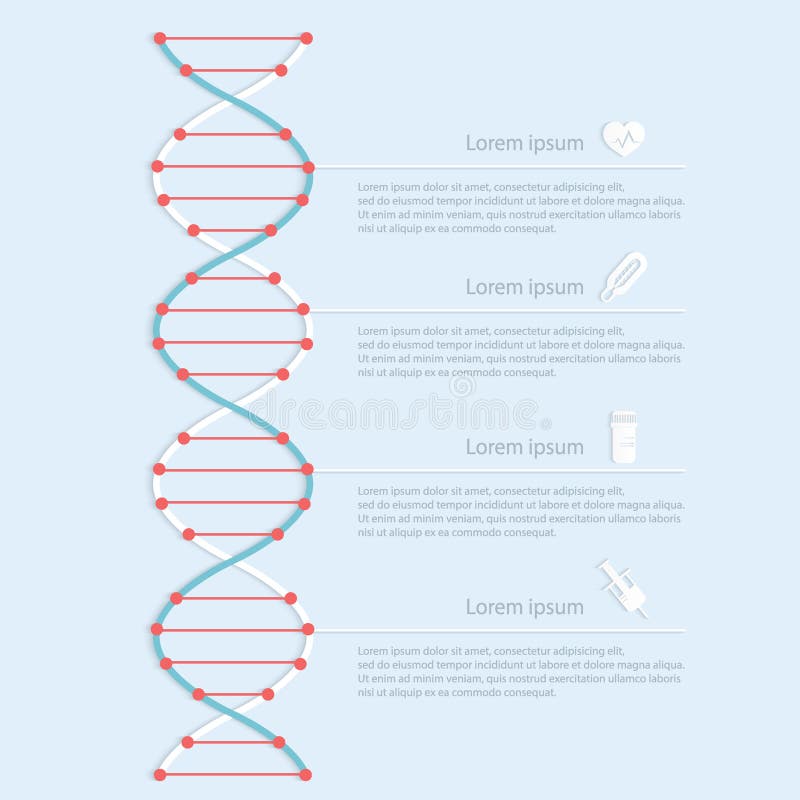 DNA Banner, Science Infographics. Illustration Contains Transparency ...
