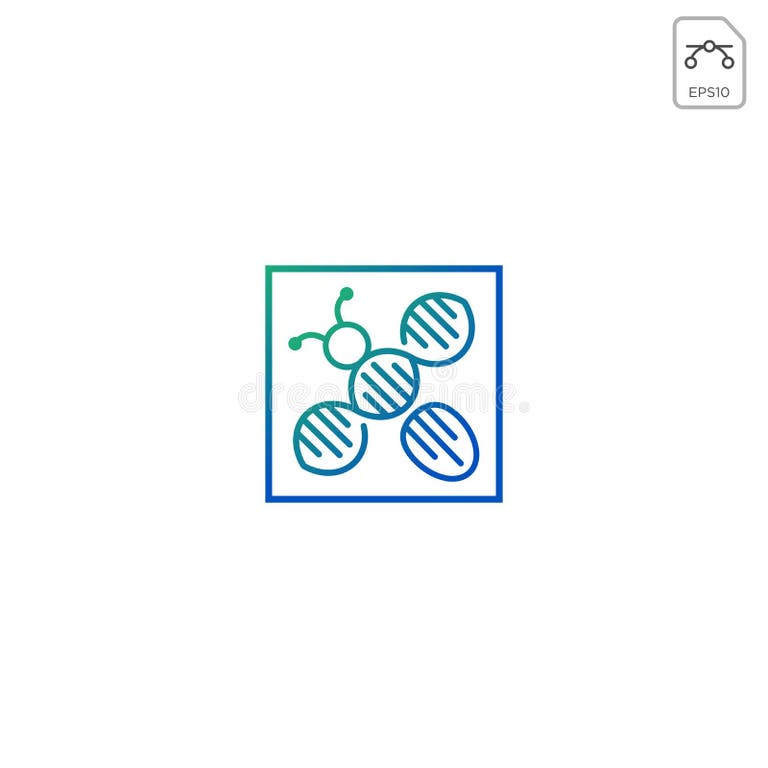 Dna Bee Logo Template Vector Icon Element Isolated Stock Vector ...