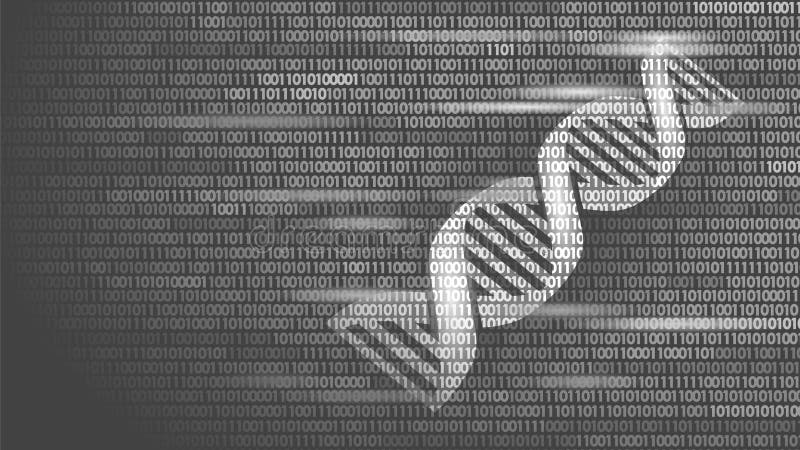 DNA Binary Code Future Computer Technology Concept. Genome Science ...