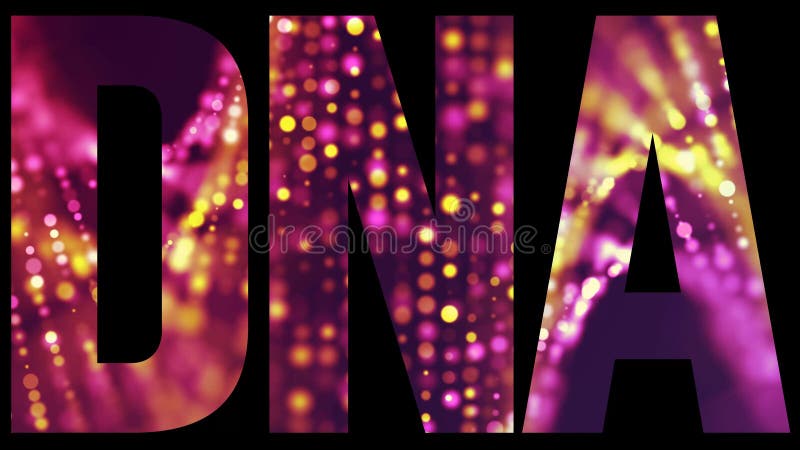 DNA Biochemistry Title with a Double Helix Filled Text Stock Photo ...