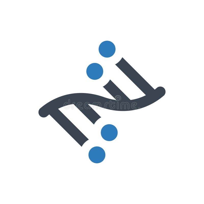 DNA biology icon stock vector. Illustration of sign - 254771885