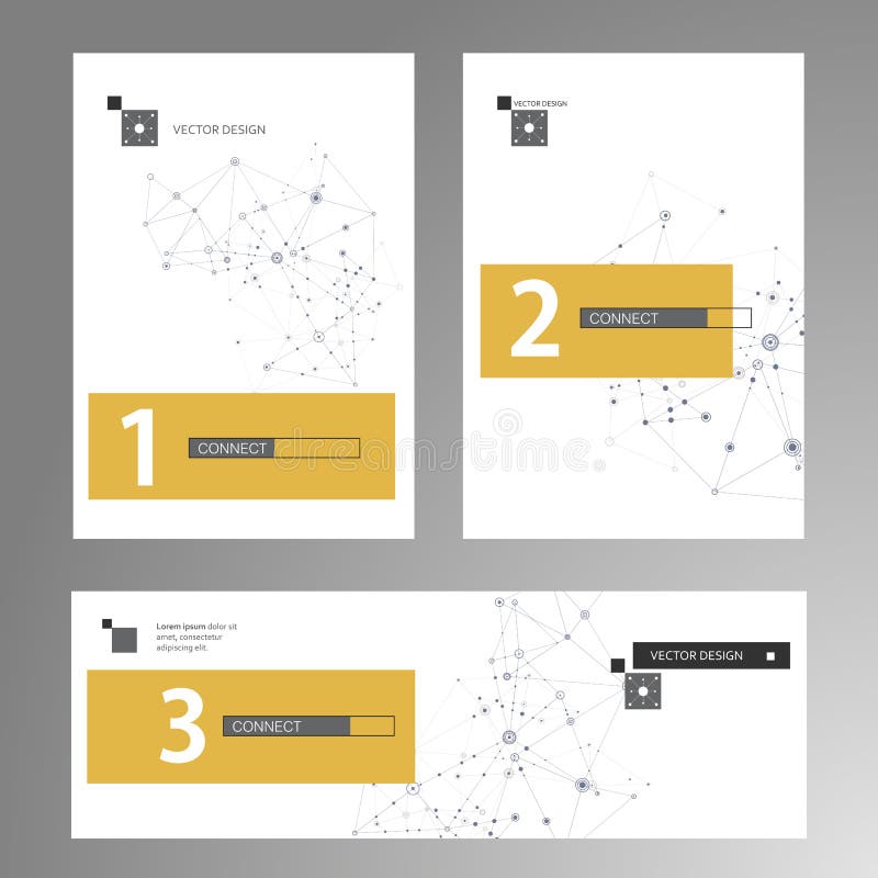 DNA Biotechnology Abstract Structure. Vector Cover Design Template ...