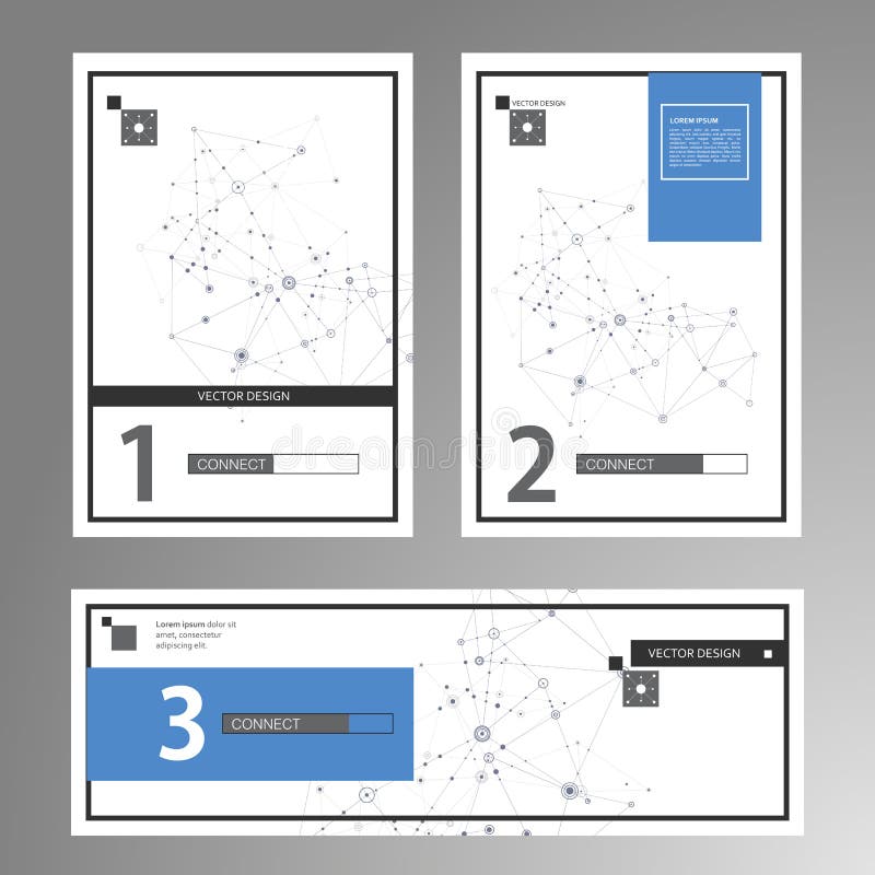 DNA Biotechnology Abstract Structure. Vector Cover Design Template ...