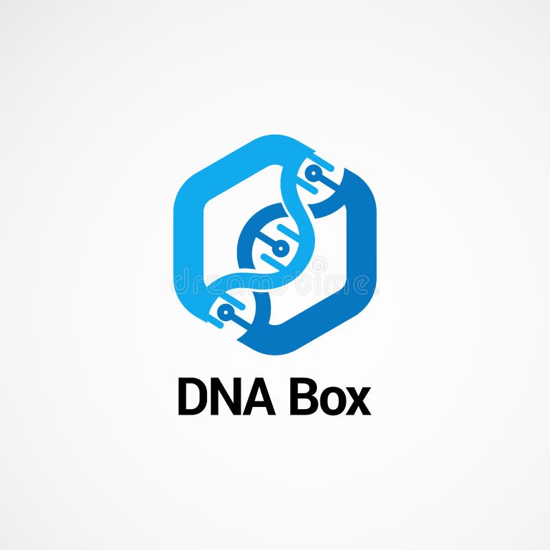 DNA Box Logo Vector Concept, Icon, Element, and Template for Company ...