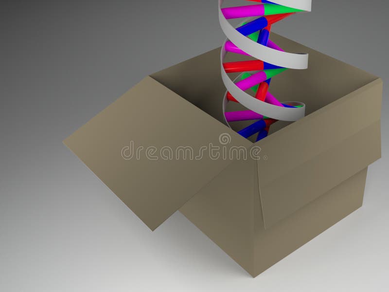 DNA in Box stock illustration. Illustration of physics - 43151844