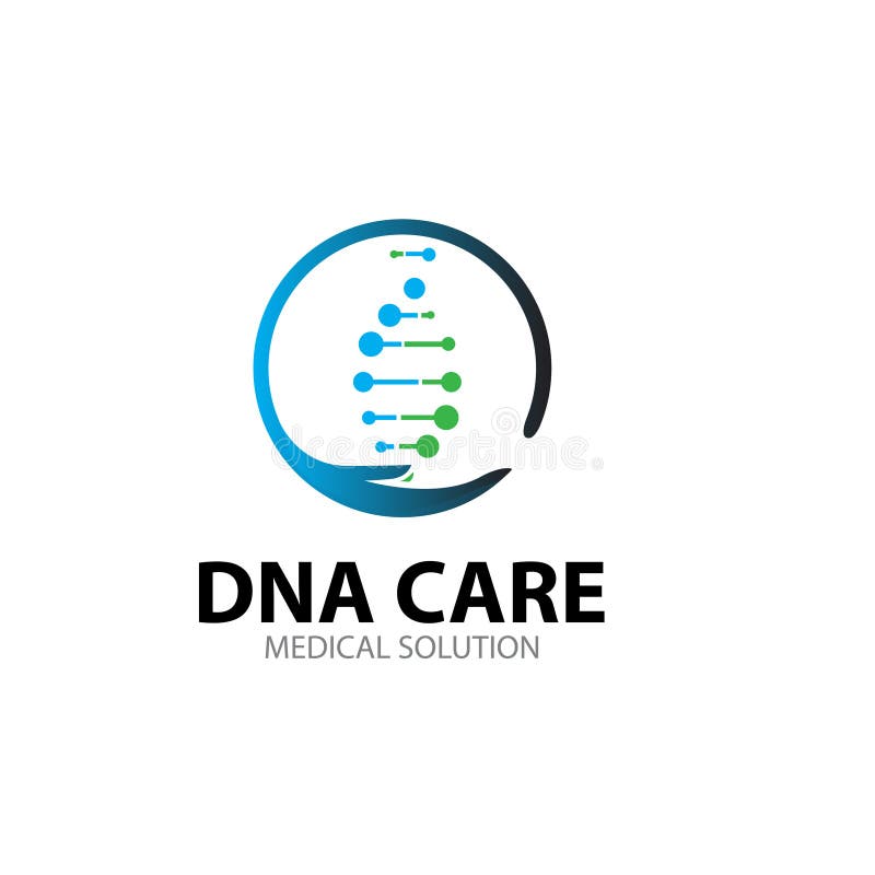 Dna Care Logo Designs Simple Modern for Medical Service Stock Vector ...