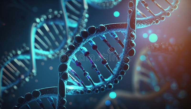 DNA, Cell Illustration, Generative Ai Stock Illustration - Illustration ...