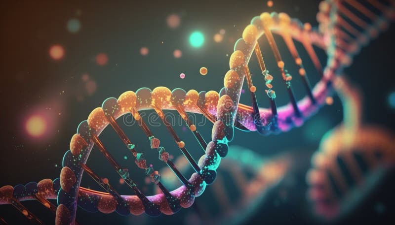 DNA, Cell Illustration, Generative Ai Stock Illustration - Illustration ...