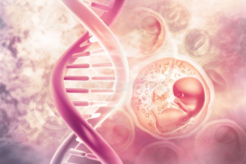 DNA Cell on Scientific Background Stock Illustration - Illustration of ...