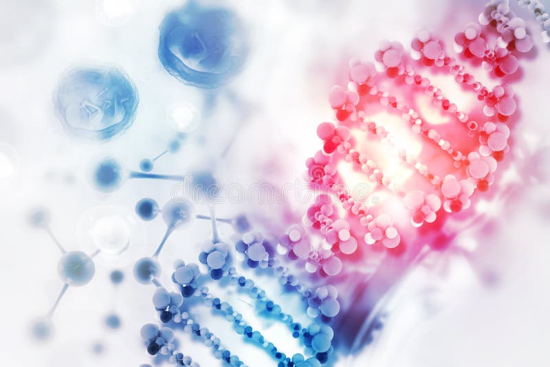 DNA Cell on Scientific Background Stock Illustration - Illustration of ...