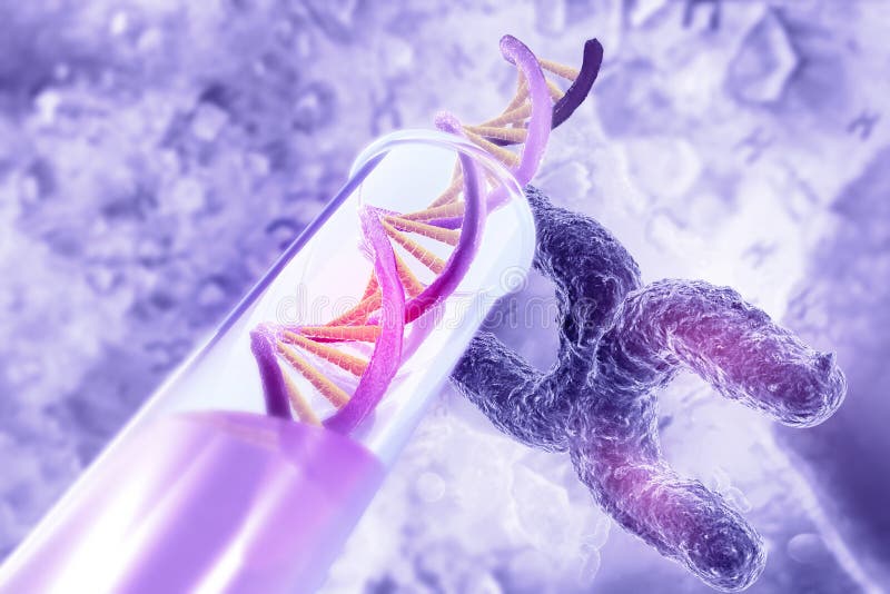 DNA Cell on Scientific Background Stock Illustration - Illustration of ...