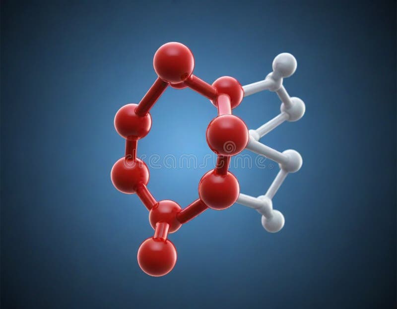 DNA Cells Molecular Model Red White Spheres Stock Illustration ...