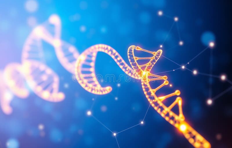 DNA Chain Abstract Futuristic Background. Stock Photo - Image of ...