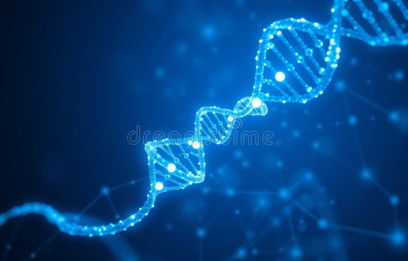 DNA Chain Abstract Futuristic Background. Stock Image - Image of ...