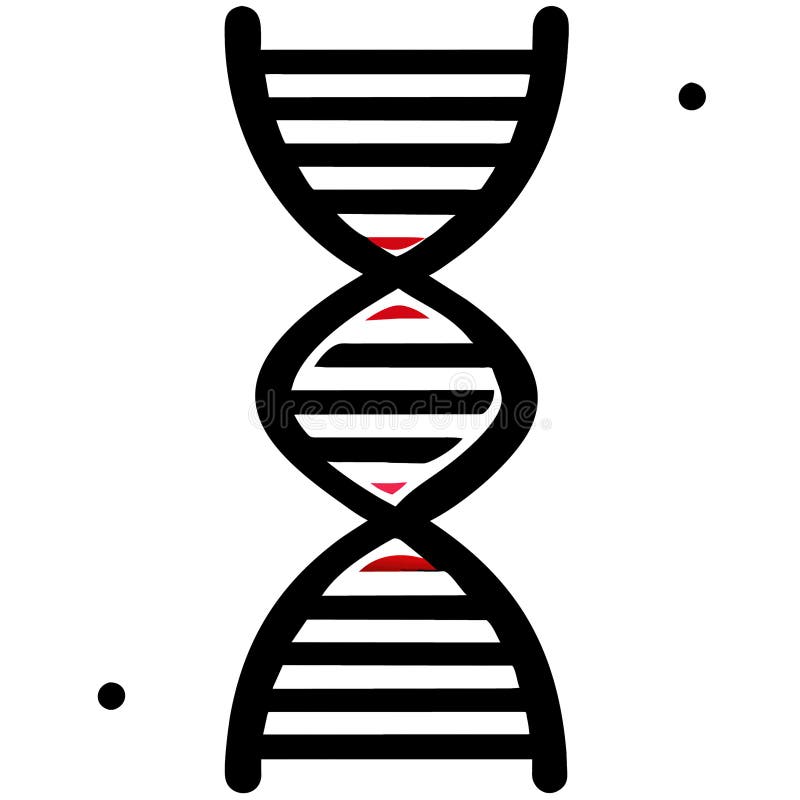 DNA Chain. the Basic Molecular Structure of Life Stock Illustration ...