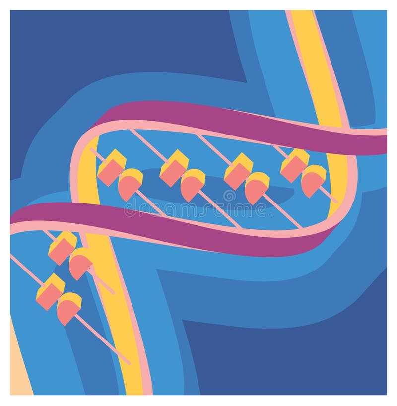 DNA chain. molecule stock illustration. Illustration of model - 78772242