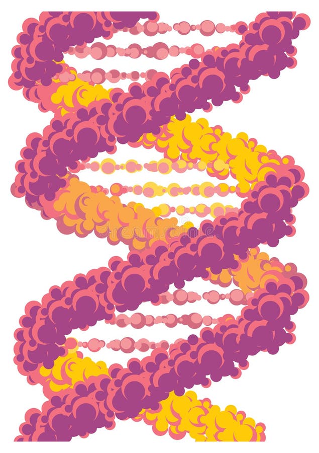 DNA chain. molecule stock illustration. Illustration of cell - 78907667