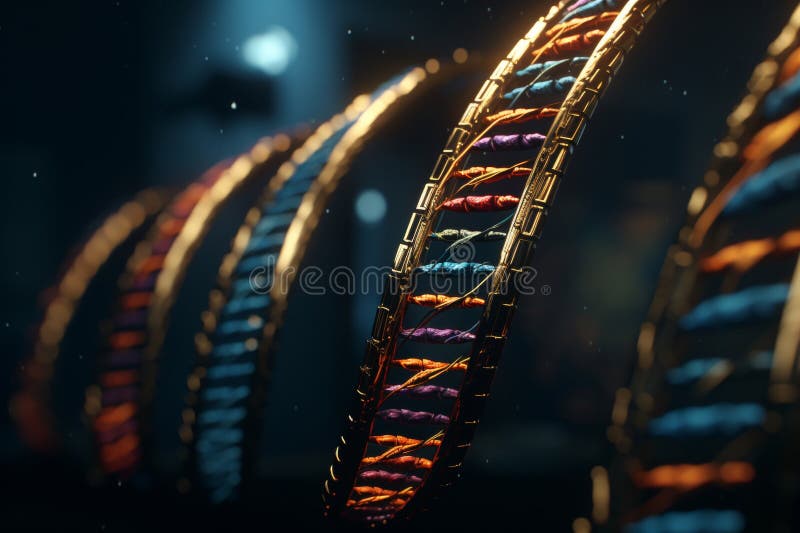 Dna Chain Structure Graphic. Genetic Code and Helix for Science and ...