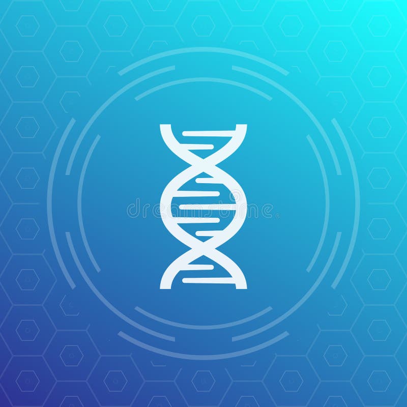 Dna Chain Vector Icon, Sign Stock Vector - Illustration of genetic ...