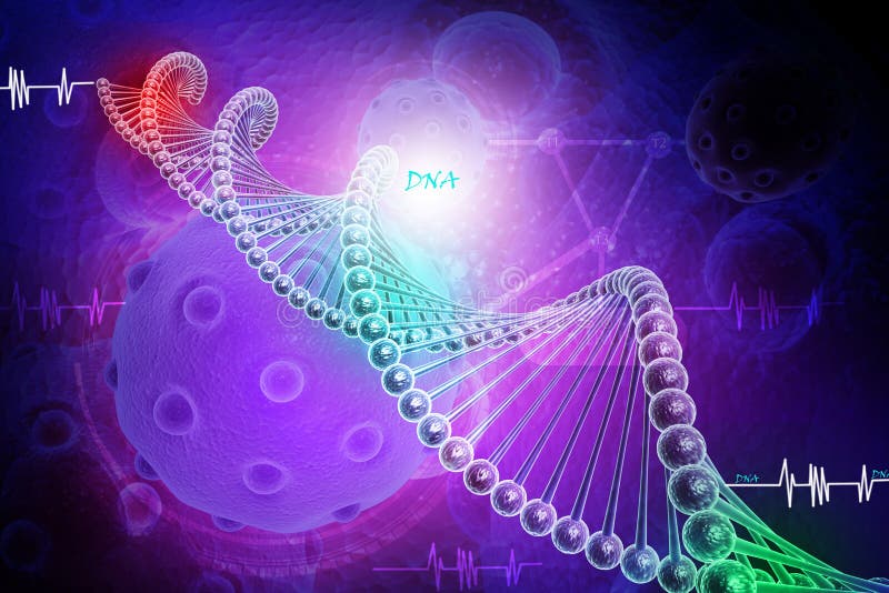 DNA chain and virus stock illustration. Illustration of pharmacy - 35746780
