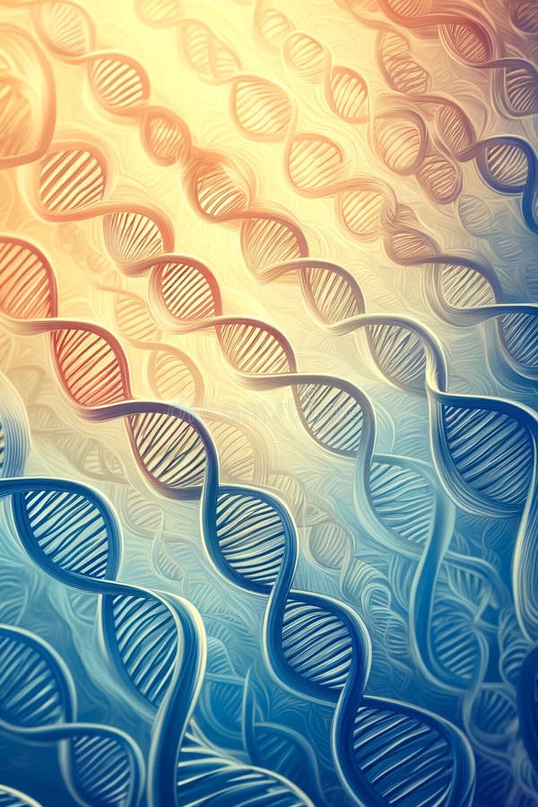 DNA Chains on Abstract Vertical Color Background Stock Illustration ...