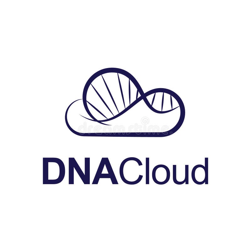 DNA and Cloud Combination Logo Stock Photo - Image of secure, analytics ...