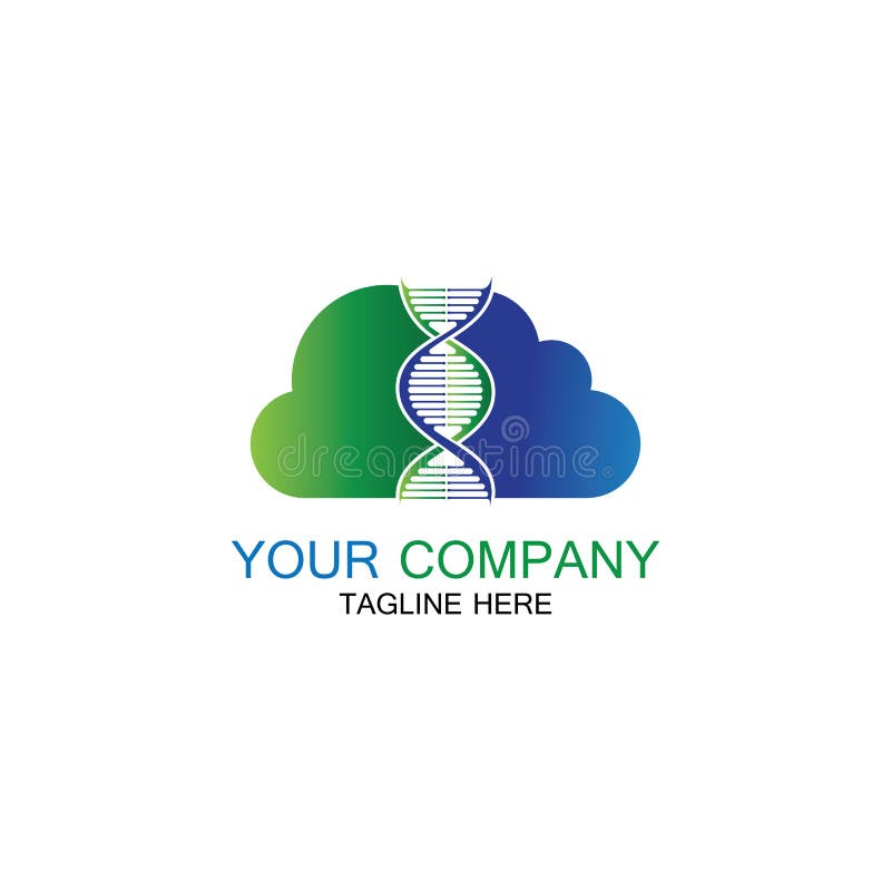 DNA Cloud Logo Vector Design Template-vector Stock Vector ...