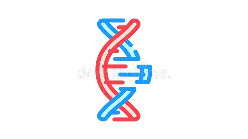 Dna Code Color Icon Animation Stock Footage - Video of storing ...