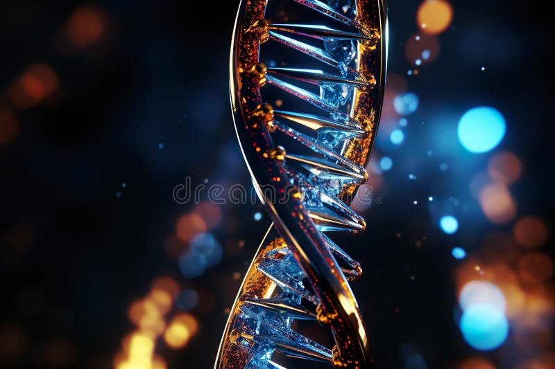 DNA Code. Human DNA Structure. Generative AI Stock Illustration ...