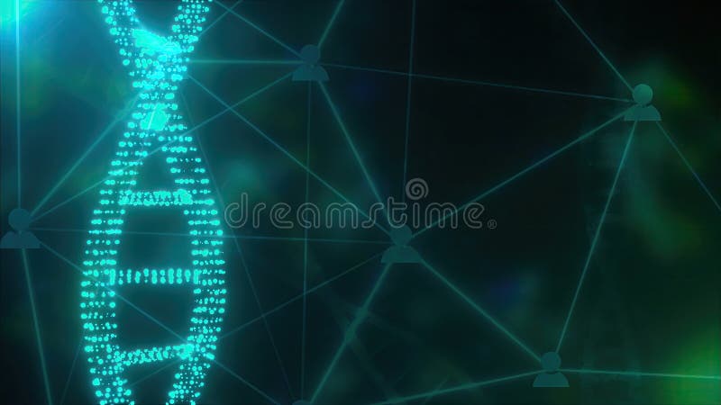 DNA with connection dots stock illustration. Illustration of abstract ...