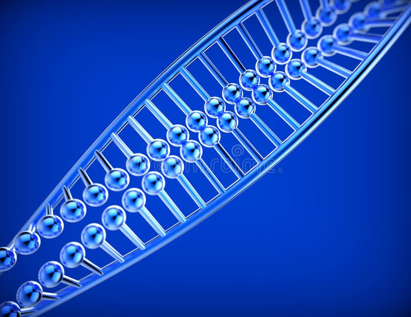 DNA Structure in Blue Colour Stock Illustration - Illustration of ...