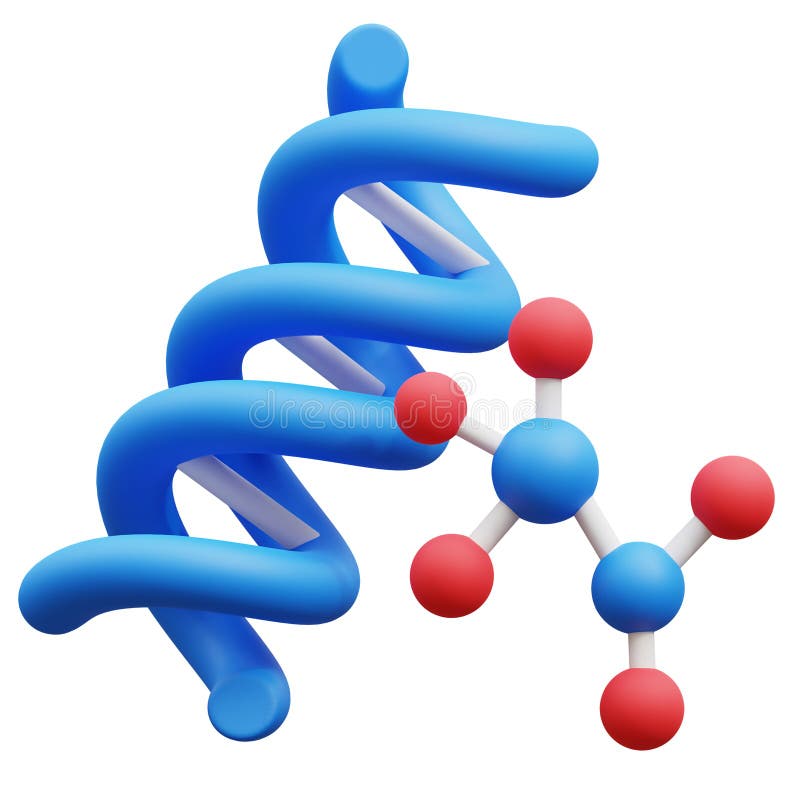 DNA 3D illustration icon stock illustration. Illustration of medical ...
