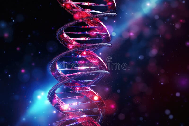 Dna Data Storage Concept with Binary Code and Helix Stock Photo - Image ...