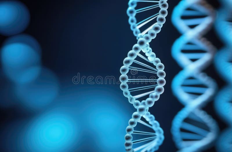 Blue Dna Helix,dna Structure, Genetic Code, Science Biotechnology ...