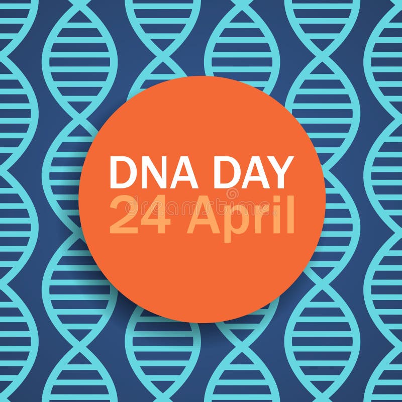 DNA day card. stock vector. Illustration of structure - 113592013