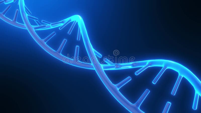 DNA Deoxyribonucleic Acid 3d Render Helix. Genetic Modeling Technology ...