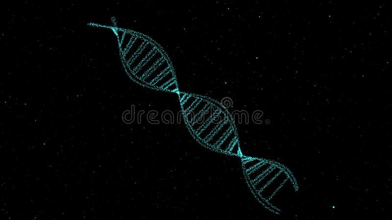 DNA Digital Structure Science Biotechnology Animation 3D Rotate Stock ...