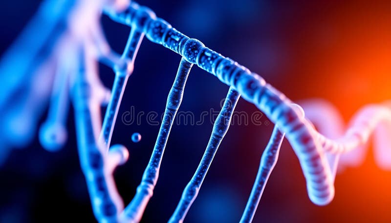 DNA Double Helix Abstract Science Biology Genetic Generative AI Stock ...