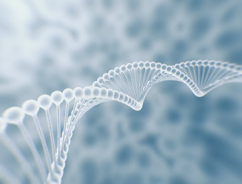 Dna Double Helix and Cells on the Background. Stock Illustration ...
