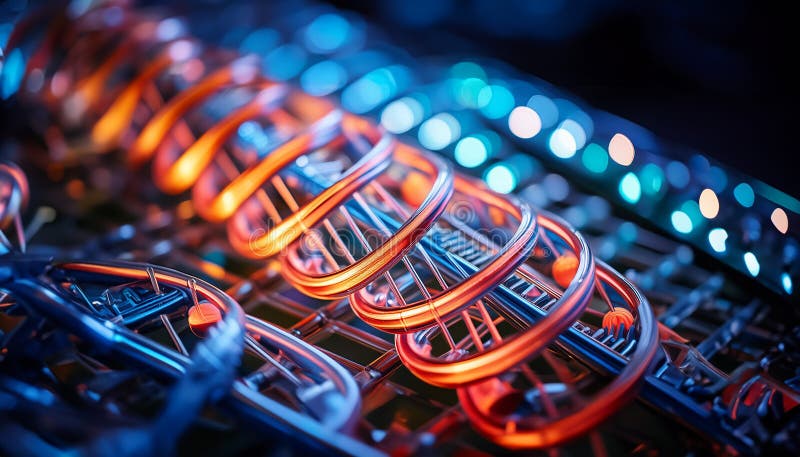 DNA Double Helix Close-Up stock illustration. Illustration of ...