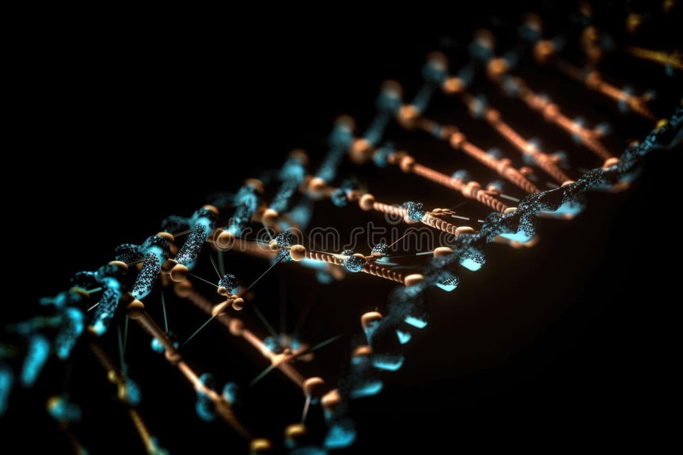 Dna Double Helix, with Complementary Base Pairs Forming Unique and ...