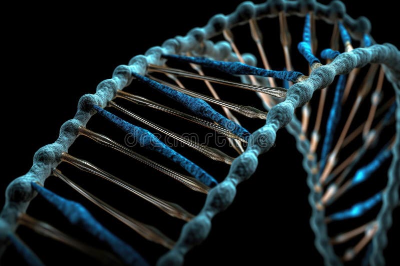 Dna Double Helix, with Complementary Base Pairs Forming Unique and ...