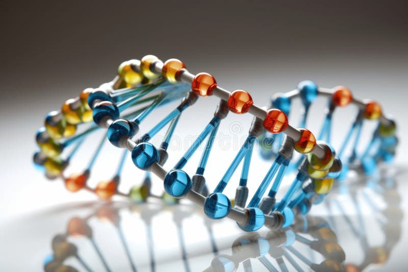 Dna Double Helix, with Complementary Base Pairs Forming Unique Shape ...