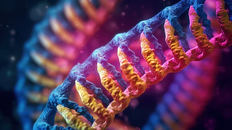 DNA Double Helix Created with Generative AI Technology Stock ...