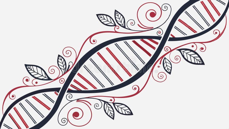 DNA Double Helix, Genetic Code Biology Science Vector Design Generative ...